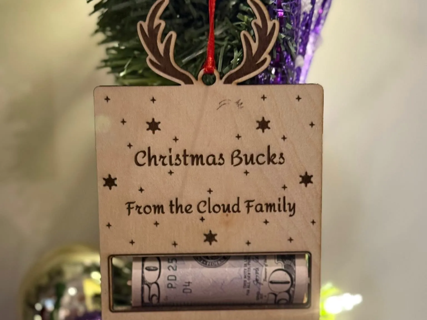 Laser cut and engrave | Laser Cut Wooden Christmas Bucks Holder ...