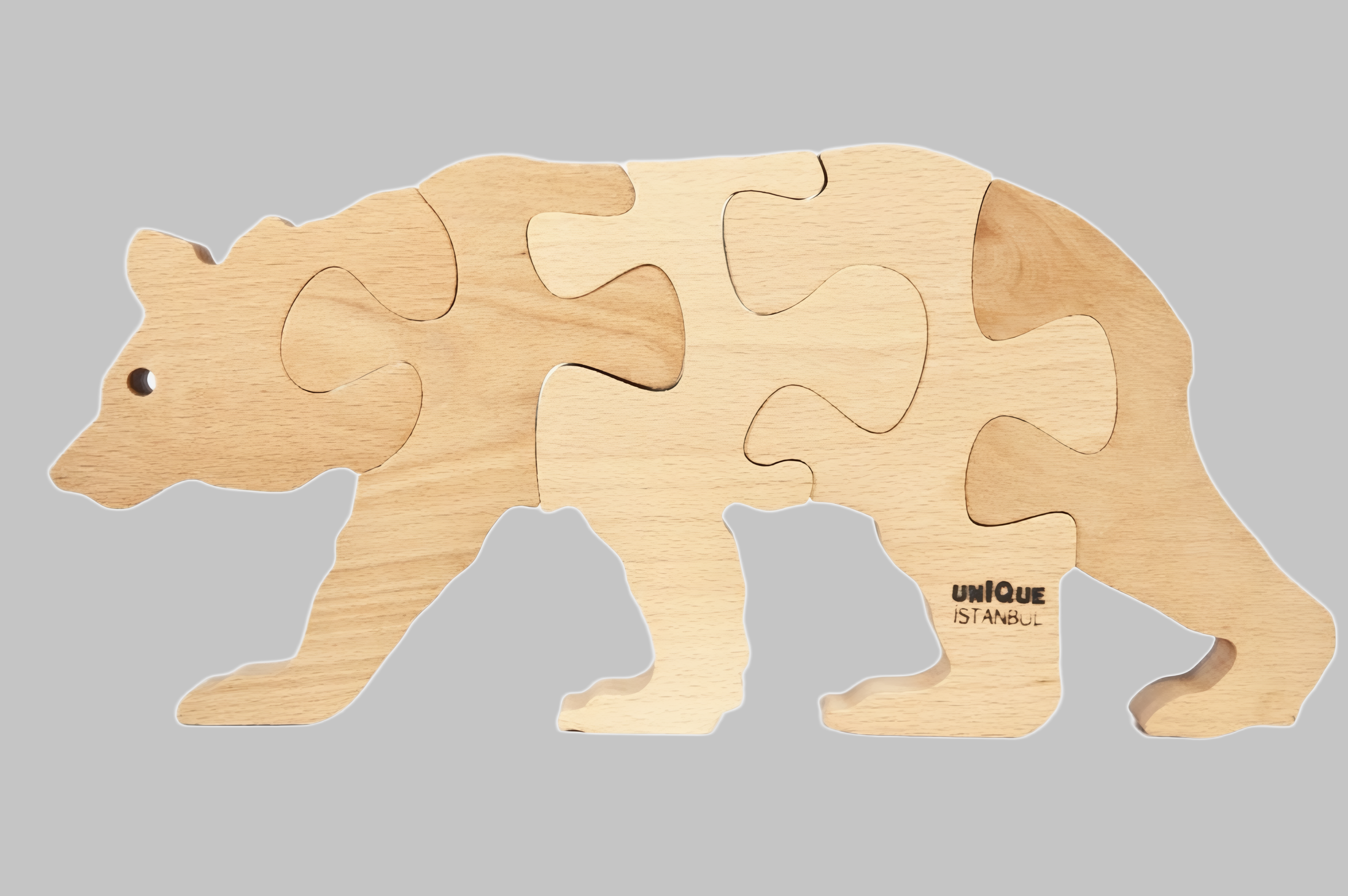 Bear Wooden Jigsaw Puzzle CNC Laser Cutting Plans DWG File | Free Files ...
