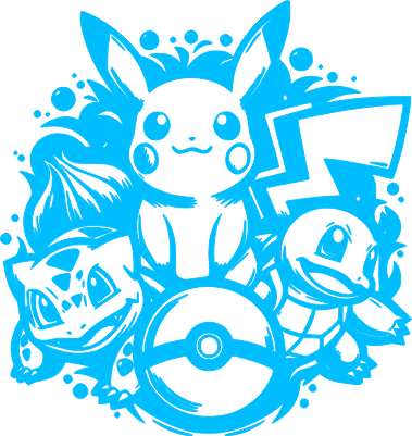 Square Wooden Coaster Featuring Pikachu Bulbasaur and Squirtle Pokemon ...