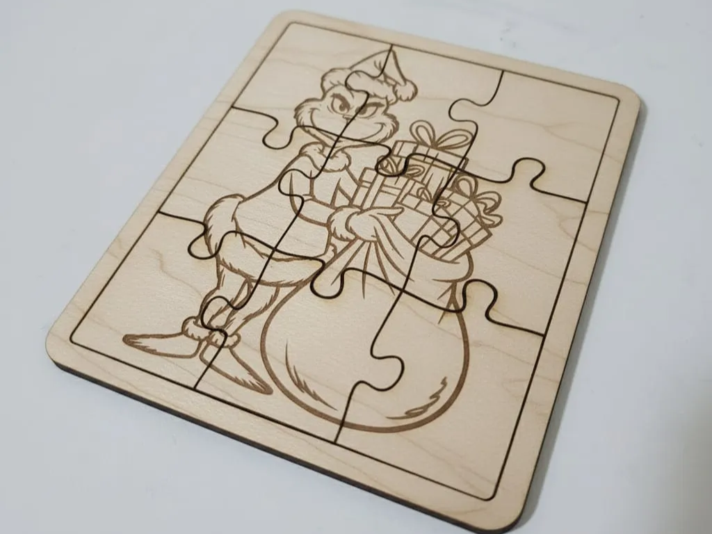 Laser Cut Wooden Christmas Grinch Puzzle Toy | Free Files - Atomm