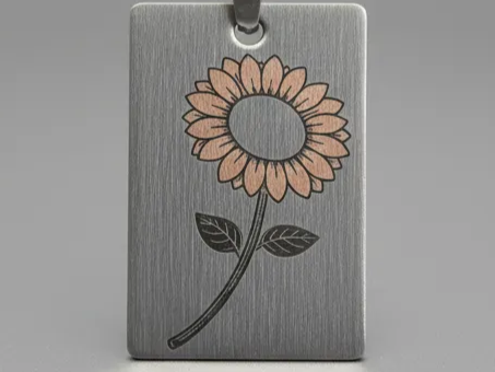 Laser Engraved Metal Sunflower with Color | Free Files - Atomm