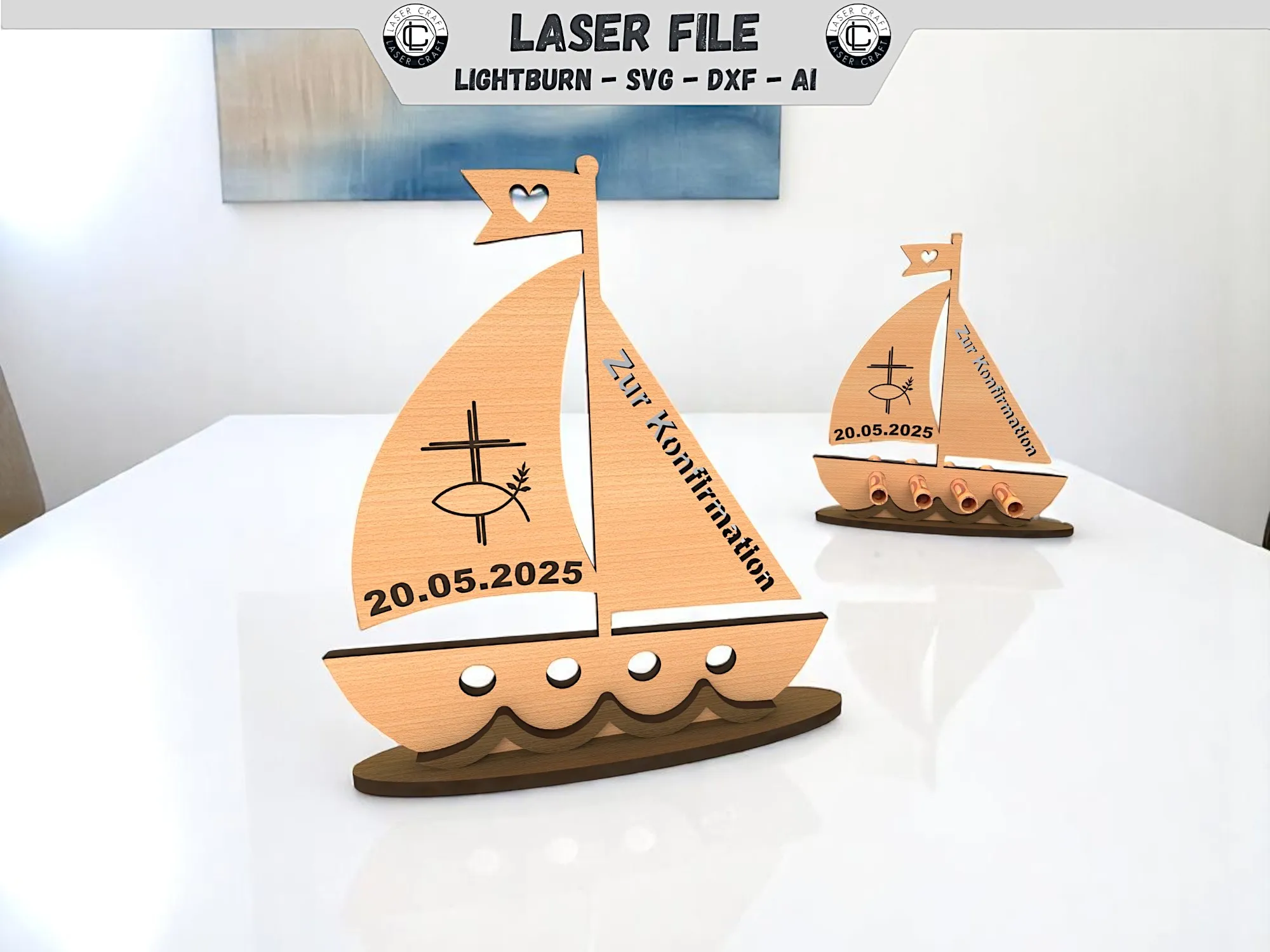 Confirmation money gift ship laser file confirmation gift laser cut ...