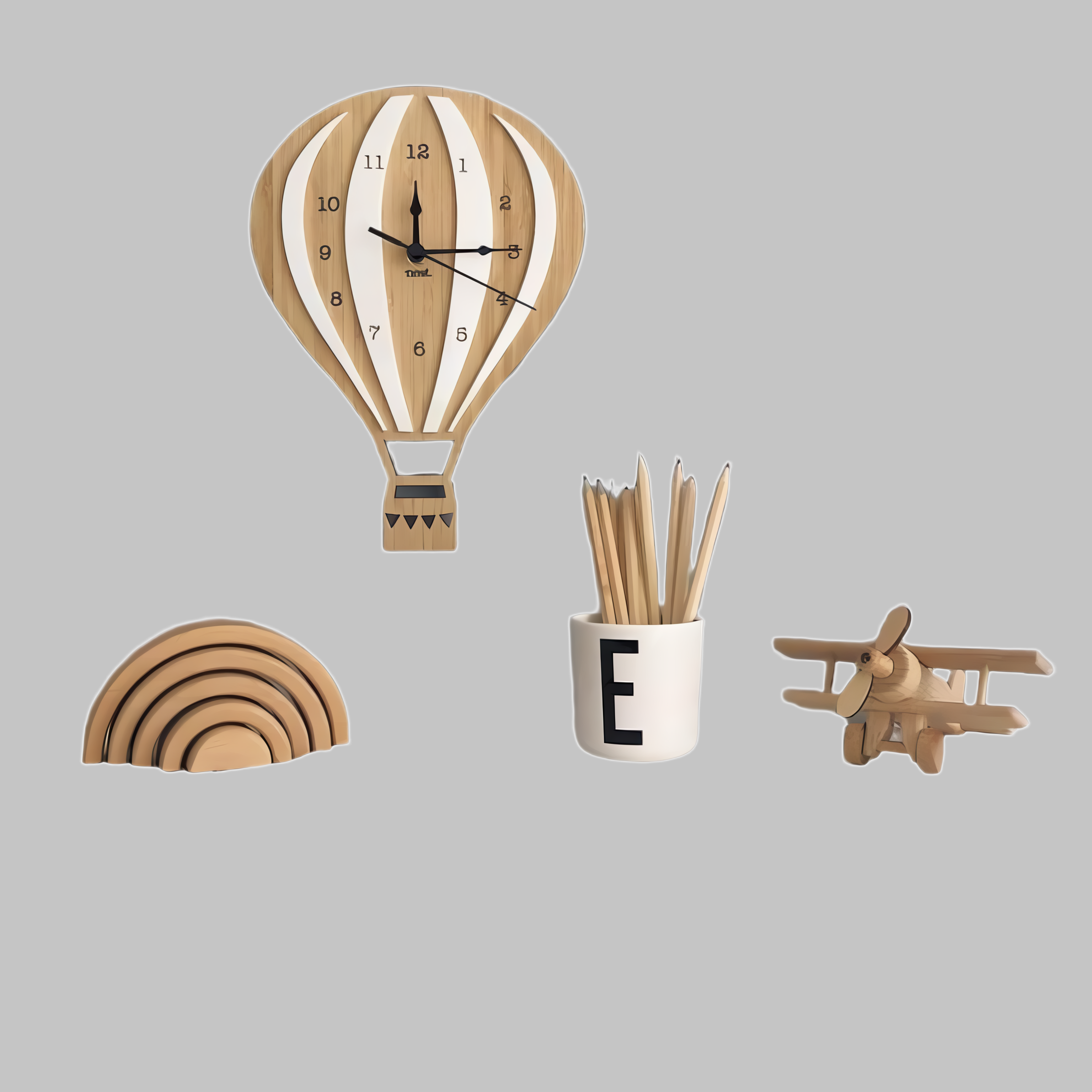 Laser cut and engrave | Laser Cut Hot Air Balloon Shape Cartoon Wall ...