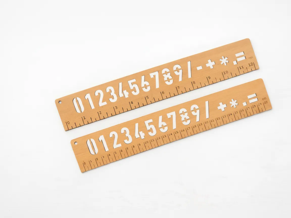 Math Ruler SVG | Laser Cut Ruler Template | Wooden Measuring Tool SVG ...