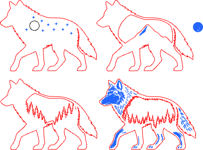 3D Laser Cut Multi Layered Wooden Wolf Wall Art with Mountain and ...