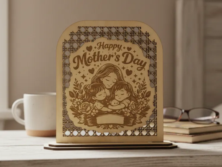 Mother's Day Wooden Plaque (3mm thick)- Ai, Dxf, Eps, Svg, Cdr -Digital ...
