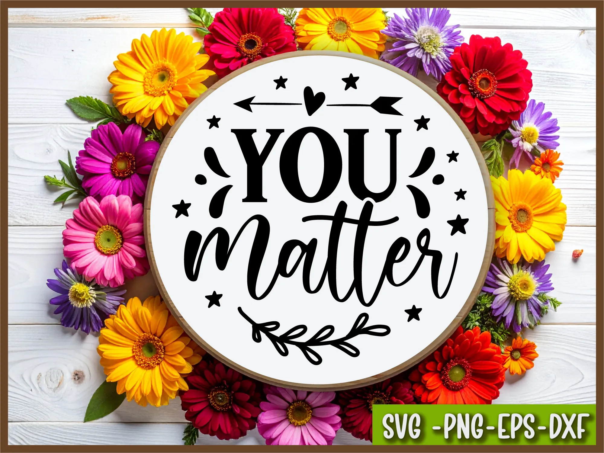 Laser cut and engrave | You Matter Inspirational Round Wall Sign with ...