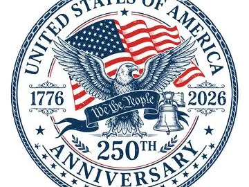 United States 250th Anniversary Commemorative Emblem with Eagle and ...