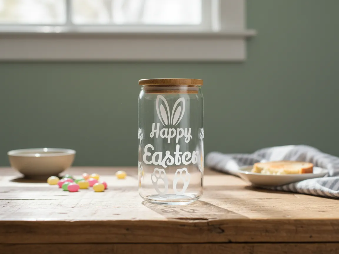 Happy Easter 16 oz Can Glass Wrap SVG | Easter Bunny Beer Can Glass ...