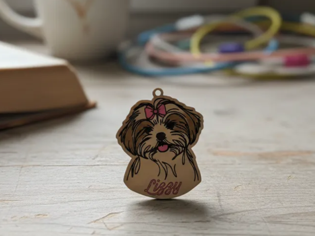 Laser Cut Personalized Dog Ornament | Free Files - Atomm