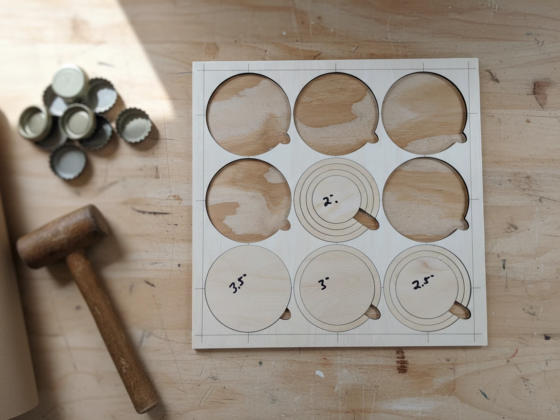 Wooden Template for Circular Coaster, Magnets and Cup Mat Sizes | Free ...