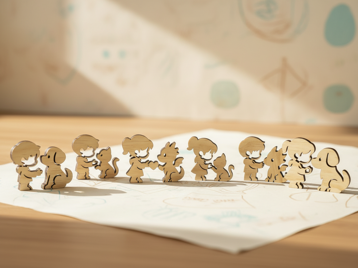 Chibi Companions — Standing Wood Characters | Ready to Use Files - Atomm