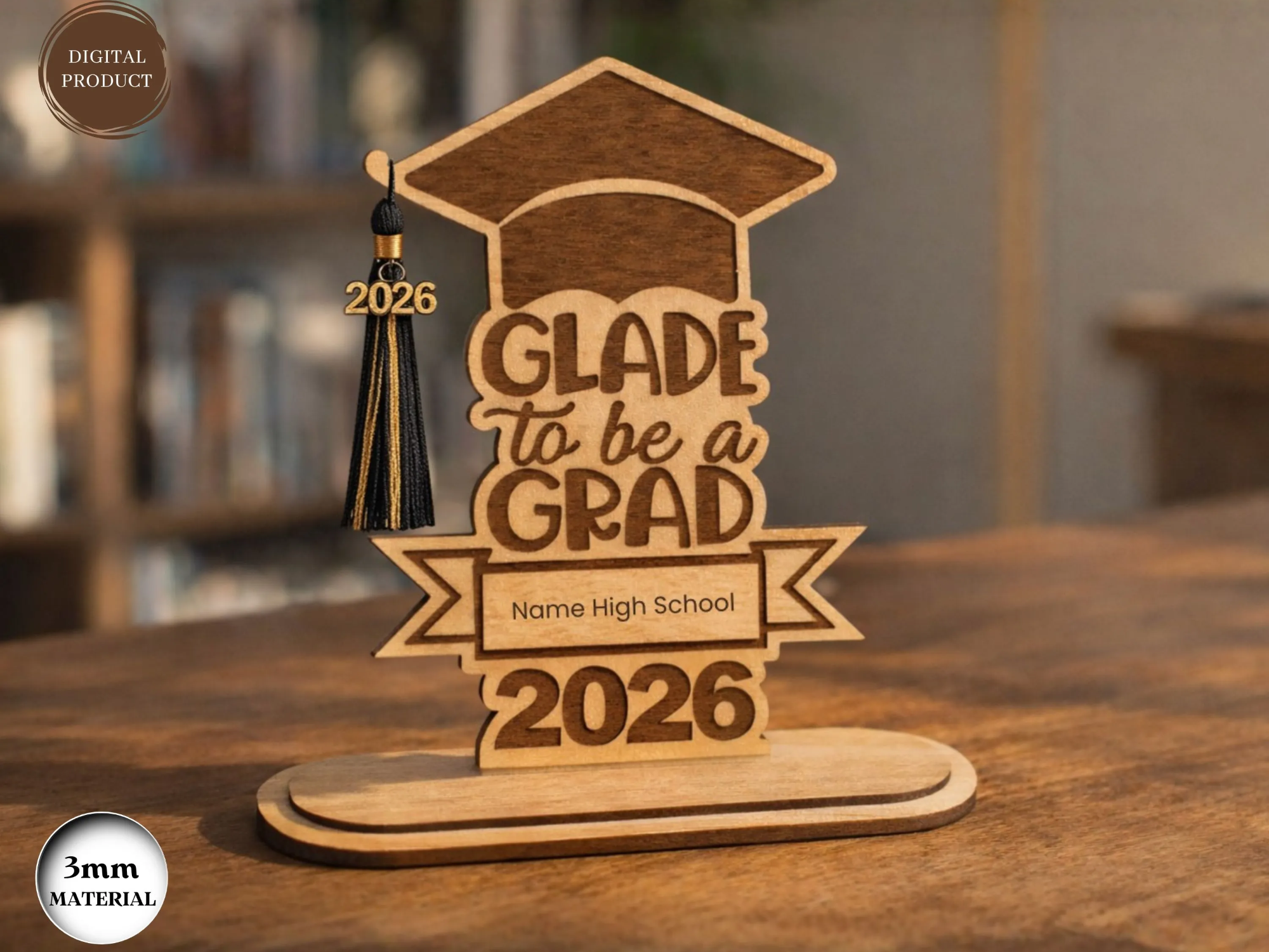 Graduation Tassel Holder Laser Cut | Ready to Use Files - Atomm