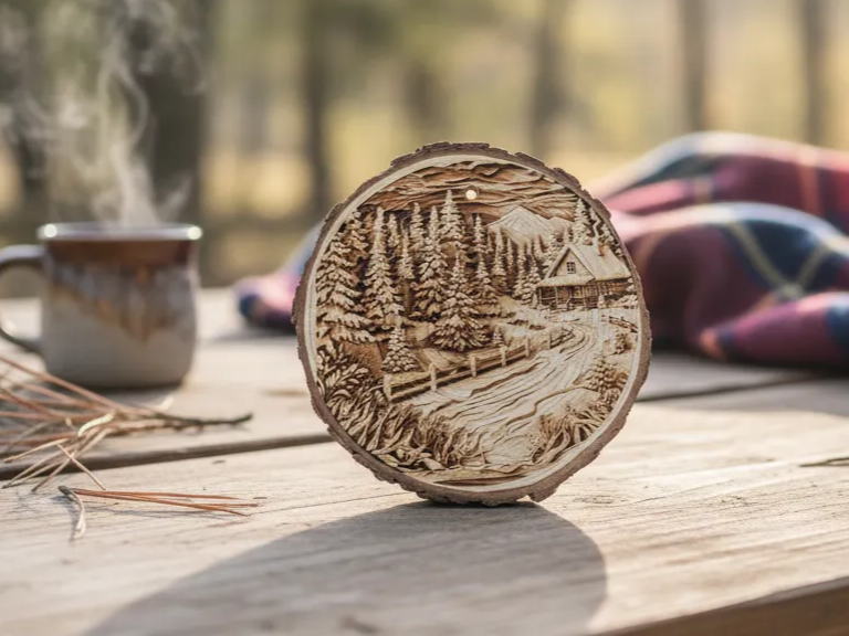 Winter Wonderland Live Edge Wood Cookie | Free Files - Atomm