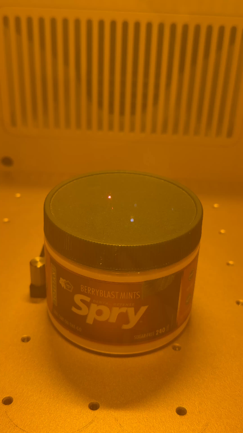 Engraved lid of Spry Mints | Free Files - Atomm