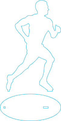 Running Man Silhouette Trophy SVG | Sports Award Design | Runner Trophy ...