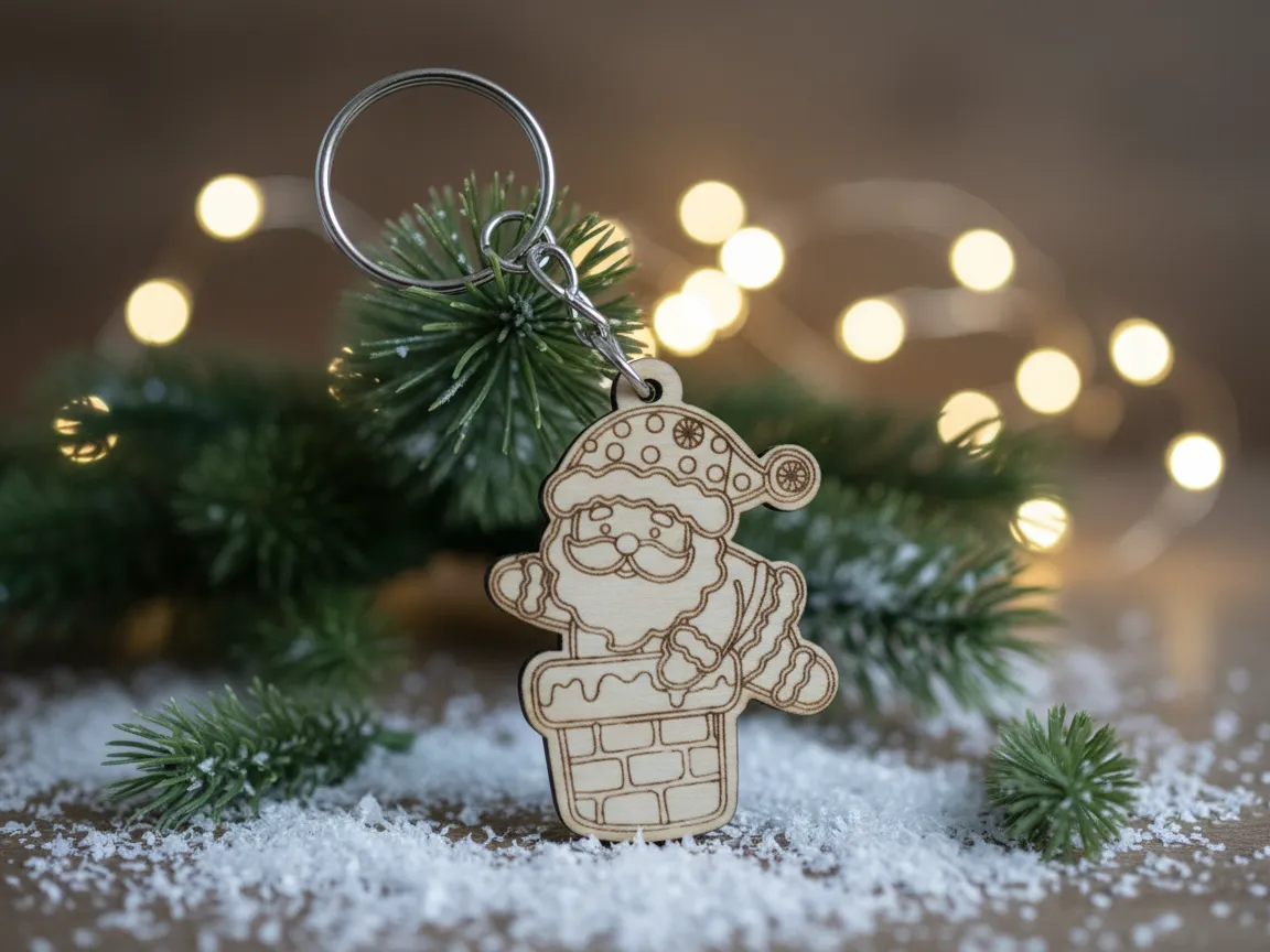 🎄 Laser-Engraved Santa Keychain – Cute Christmas DIY Gift | Free Files ...