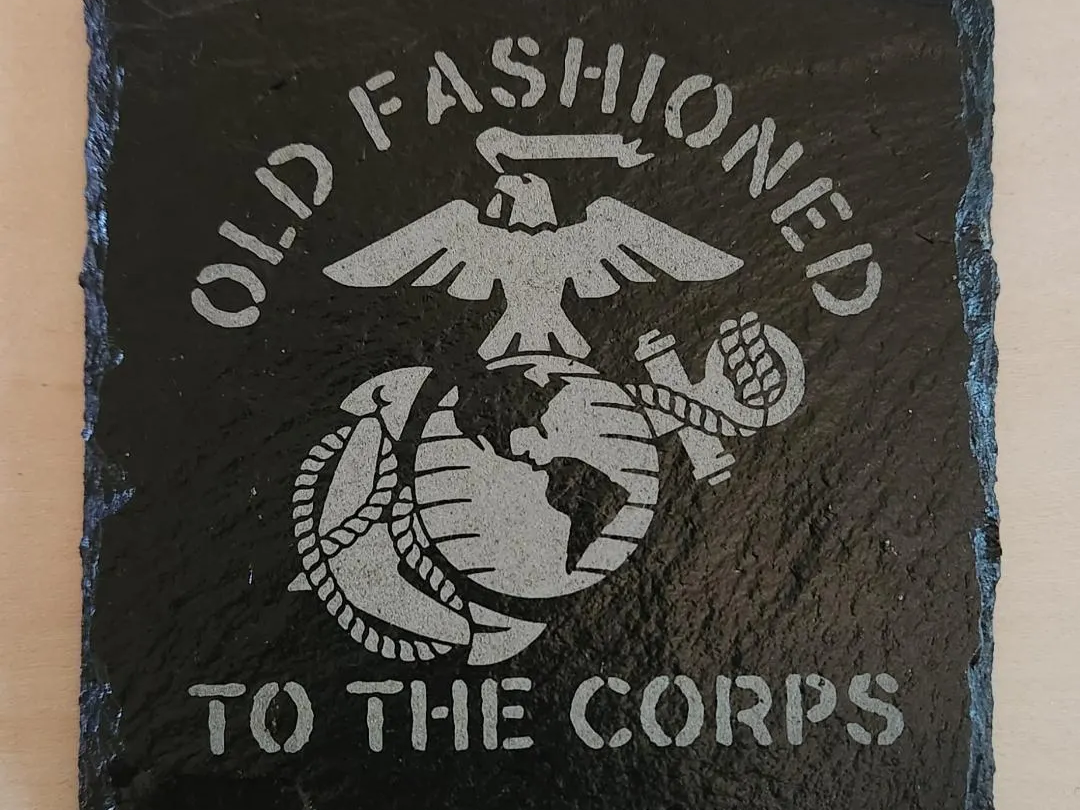 USMC Old Fashioned Slate Coaster | Free Files - Atomm