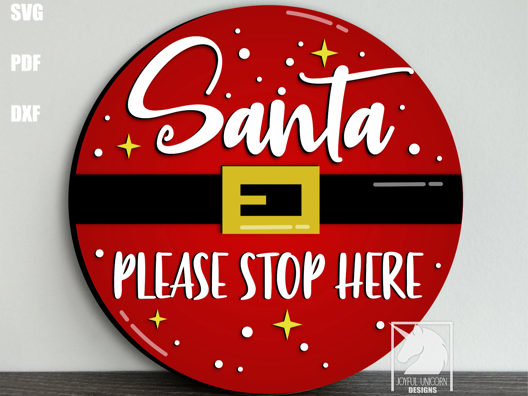 Laser cut and engrave | Santa Please Stop Here Door Hanger SVG, Santa ...