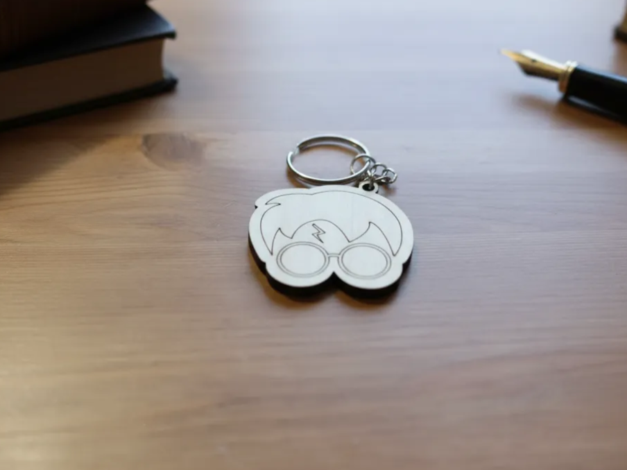 Laser Cut Wooden Keychain with Harry Potter Design | Free Files - Atomm