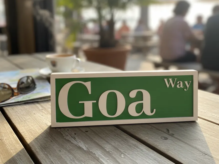 Goa Way Green and White Wooden Street Sign | Free Files - Atomm