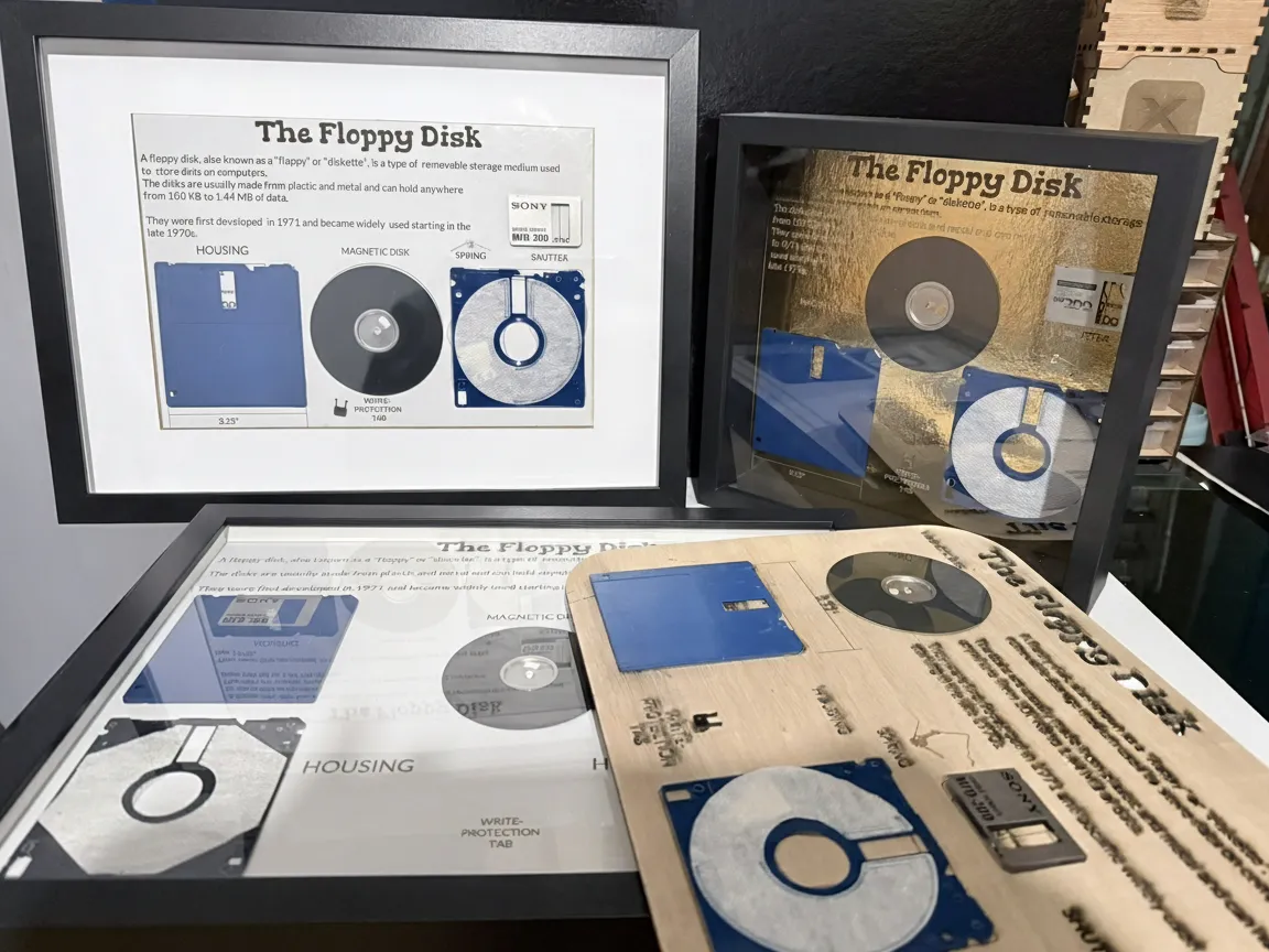 🧷 Vintage Frame – 3.5" Floppy Disk Display (version C) | Ready to Use ...