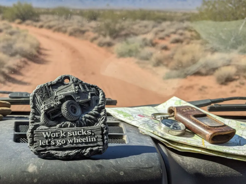Work Sucks Let's Go Wheelin Off-Road Jeep keychain | Free Files - Atomm