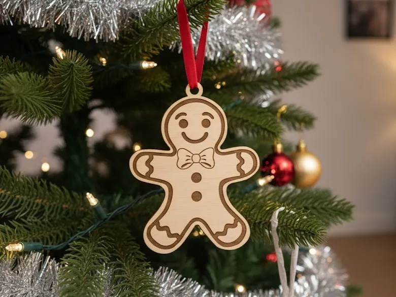 Laser Cut Wooden Gingerbread Man Christmas Tree Ornament | Free Files ...
