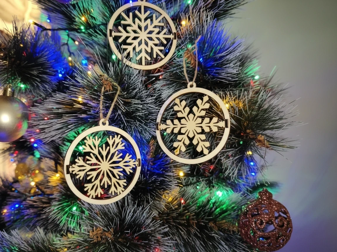 Spinning Snowflake Christmas Tree Ornaments - 3 designs | Free Files ...