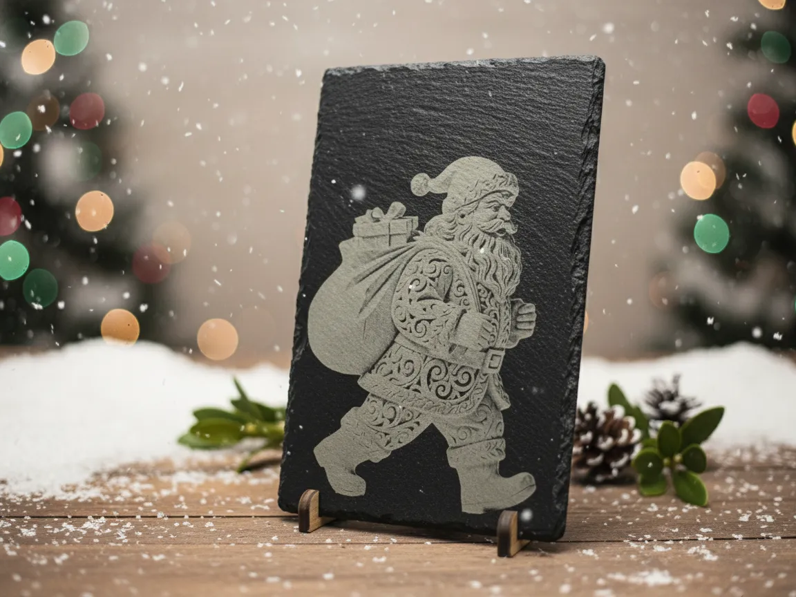 Santa Claus Slate Christmas Decoration Plaque | Free Files - Atomm