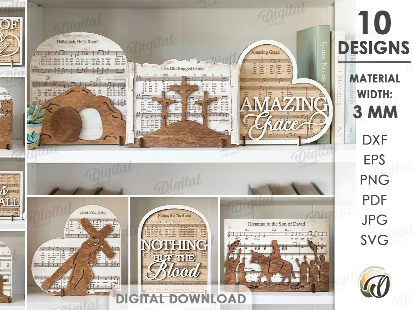 3D Christian stands bundle. Religious decor laser cut files. Amazing ...