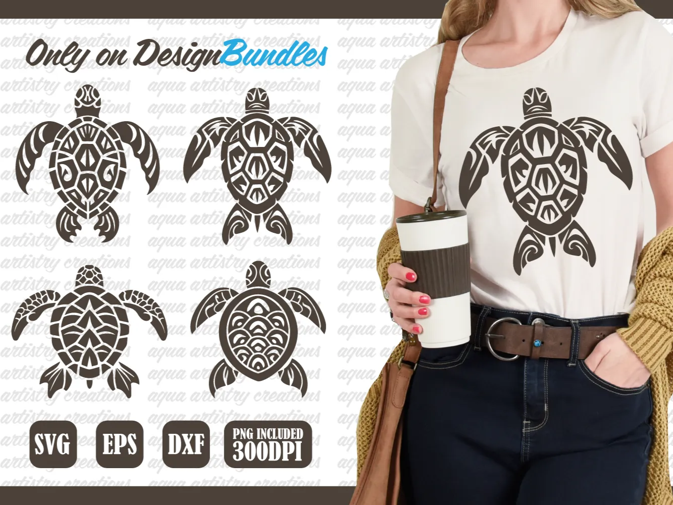 Tribal Turtle SVG Cut Files for T-Shirt Design and Crafting | Ready to ...