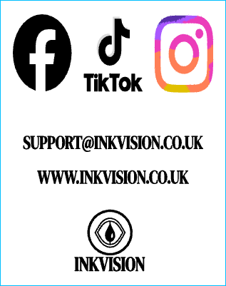 Inkvision social media QR code display stand with contact information ...