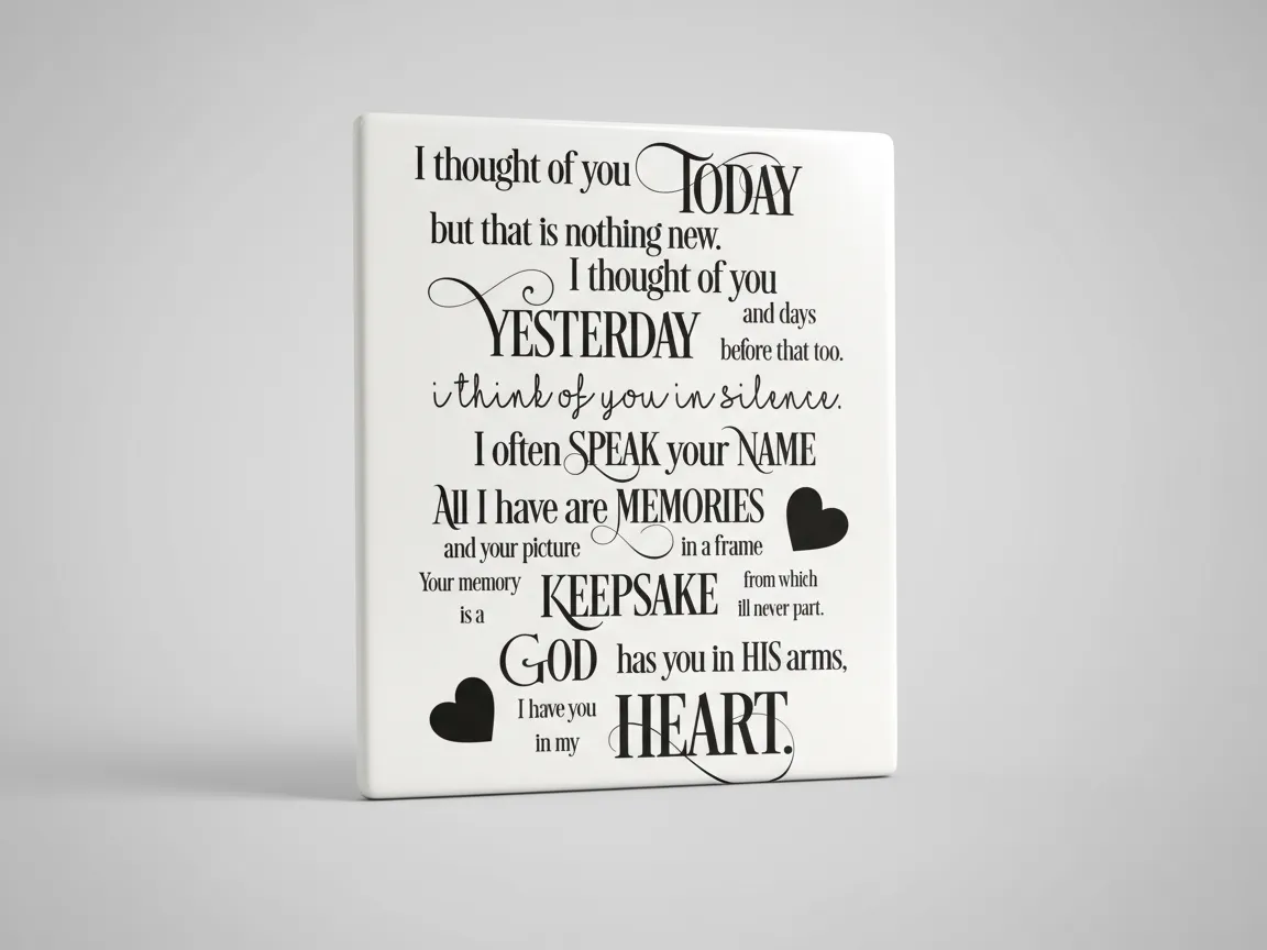 Laser Engraved Sentimental Quote Wall Art with Heart Design | Free ...