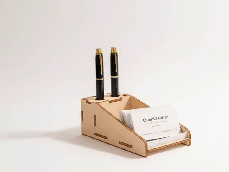 Business Card Holder SVG | Office Desk Accessory 3mm | Free Files - Atomm