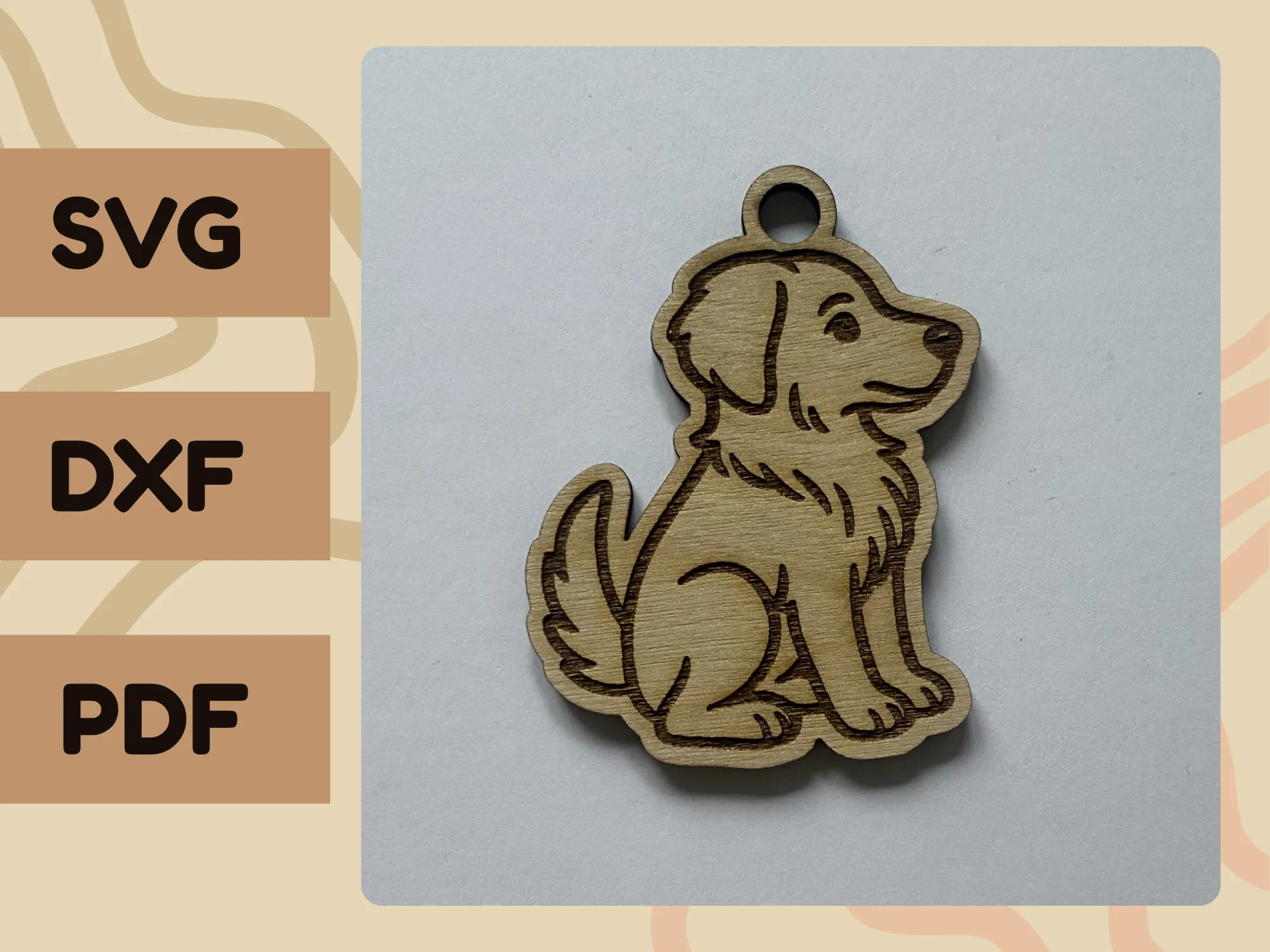 Dog Keychain Template – SVG | DXF | PDF – Laser Cut File | Ready to Use ...