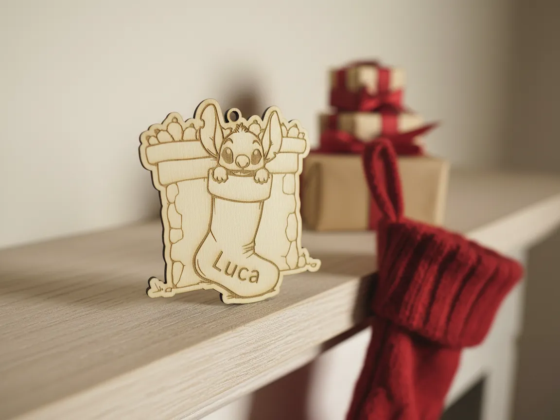 Laser cut and engrave | Personalized Laser Cut Christmas Stocking ...
