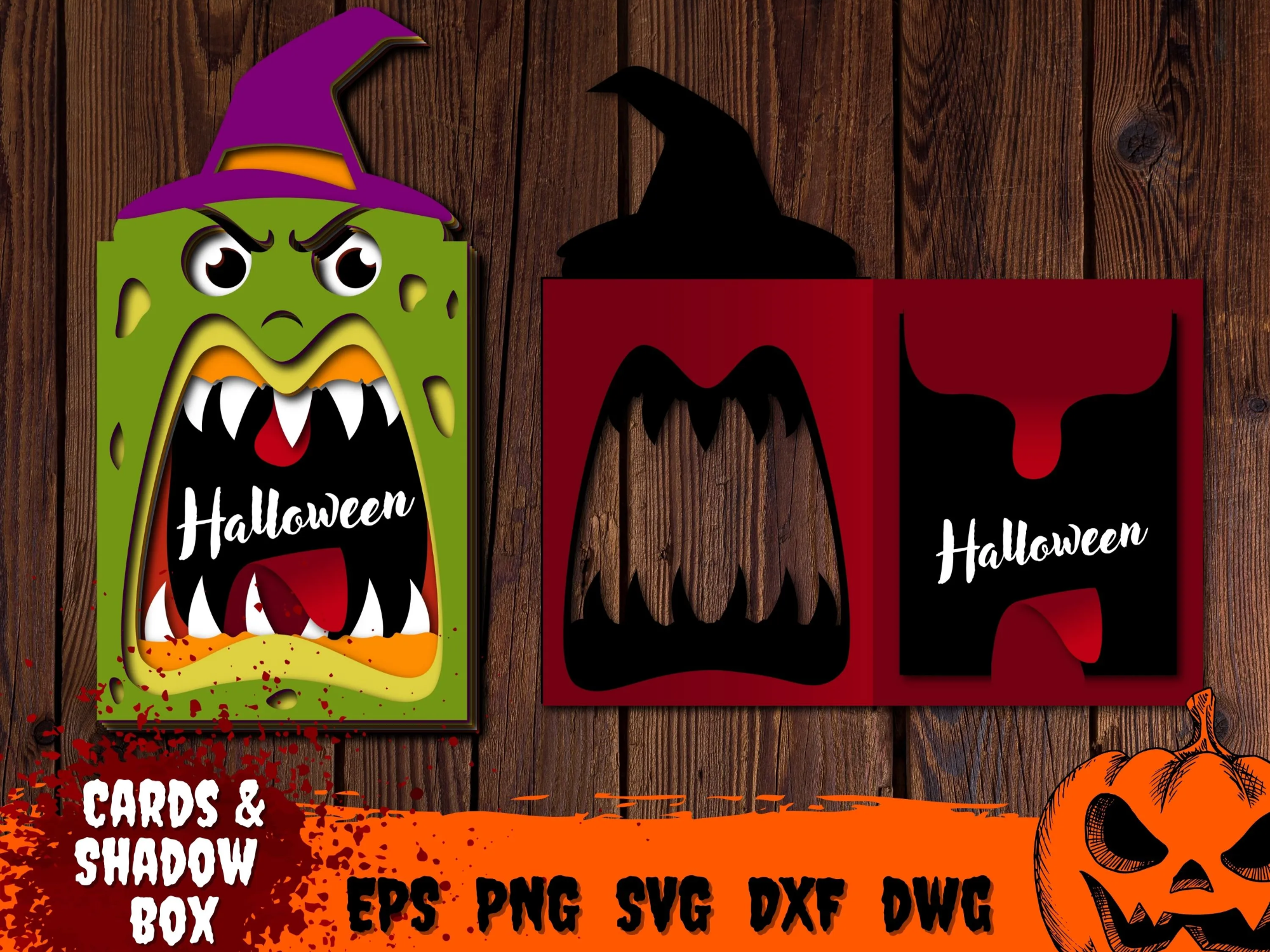 Monster Pop Up Card Template | Ready to Use Files - Atomm