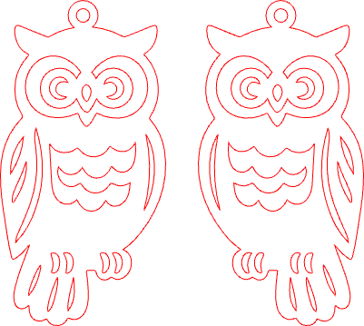 Owl Shaped Wooden Dangle Earrings | Free Files - Atomm