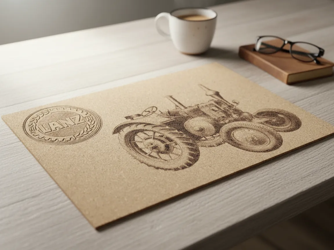 Lanz Bulldog Traktor Tischset Unterlage Kork / Bulldog Tractor Placemat ...