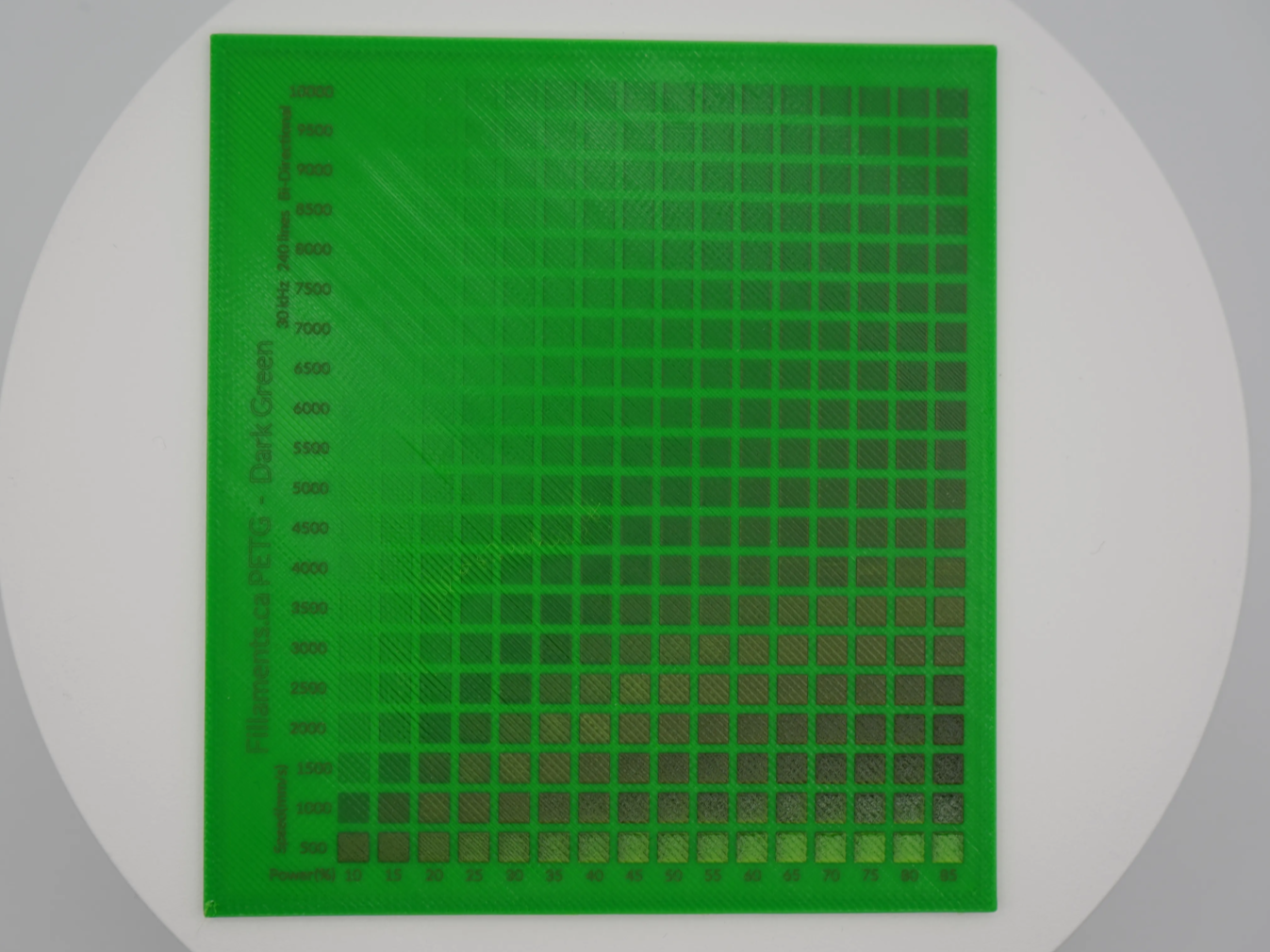 Fiber Laser - Medium 3D Print Testing card for testing engraving | Free ...