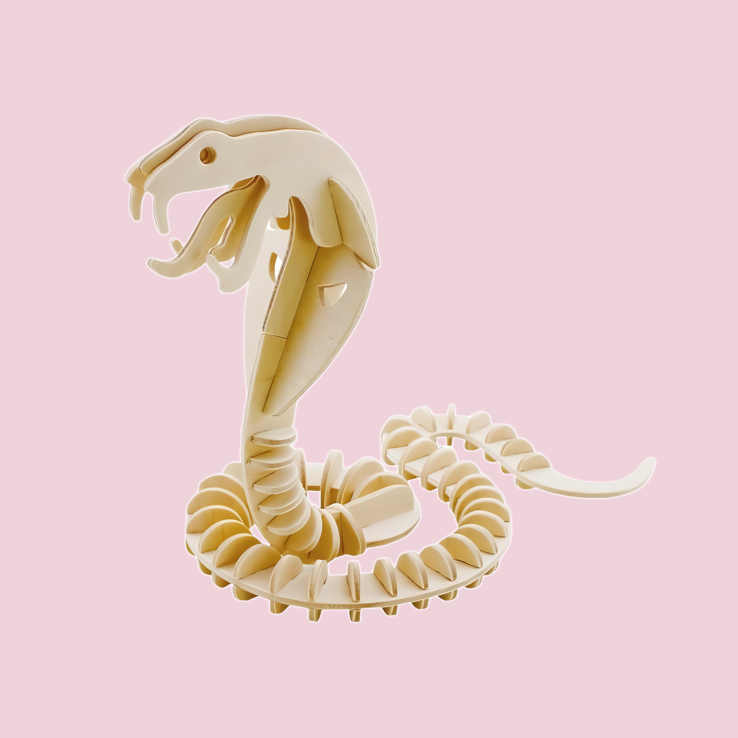 Laser Cut Snake 3D Wooden Puzzle DWG File | Free Files - Atomm