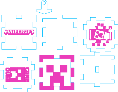 Llavero de cubo con diseño de creeper inspirado en videojuego | Free ...