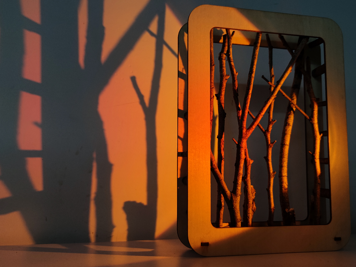 Wooden Frame with Natural Branches Shadow Box | Free Files - Atomm