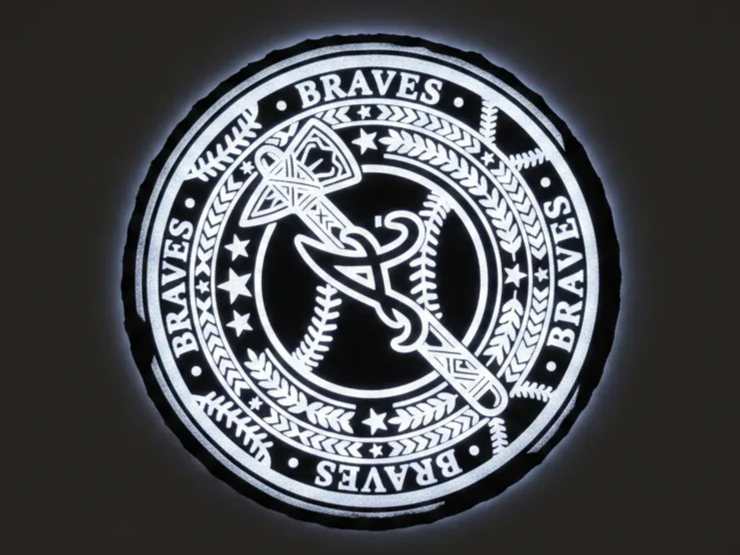 Atlanta Braves round slate coaster | Free Files - Atomm