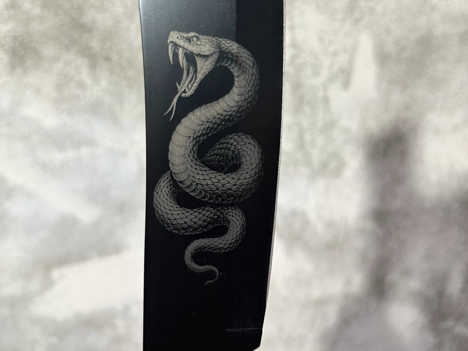 Laser Engraved Snake Design on stainless steel knife | Free Files - Atomm