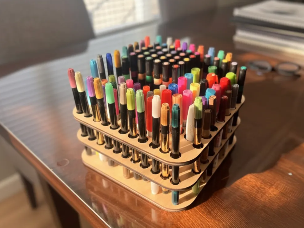 Marker holder for slim and fat paint markers, making finding your ...