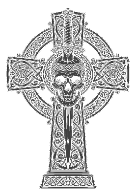 Celtic Cross, Dagger, Skull Business Card Design | Free Files - Atomm