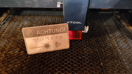 Funny Laser Safety Warning Sign with Braille | Free Files - Atomm