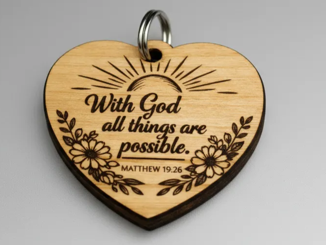 Keychain with God All Things Are Possible Bible Verse | Free Files - Atomm